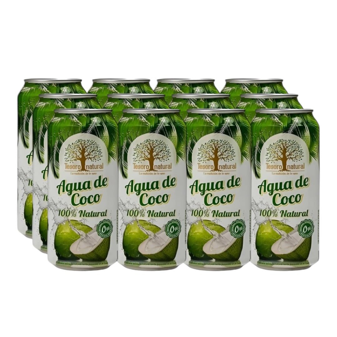 Agua de coco 100% natural - 12x500ml - Tesoro Natural – AZALA GOURMET